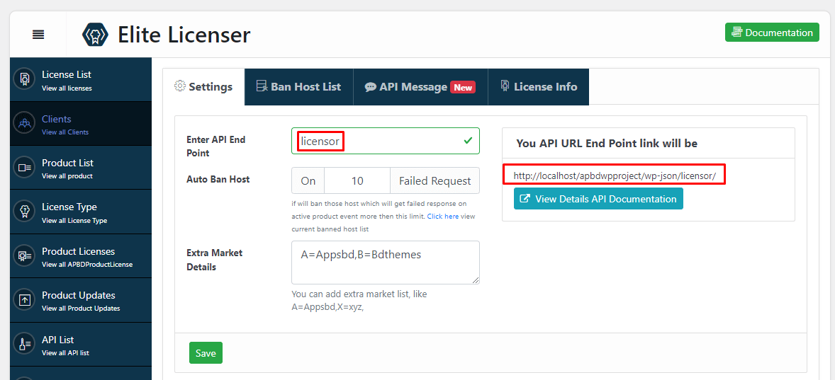 Settings - Elite Licenser