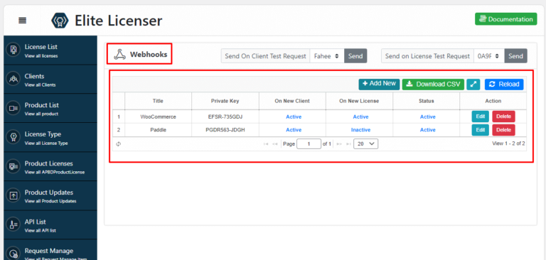 Webhooks - Elite Licenser